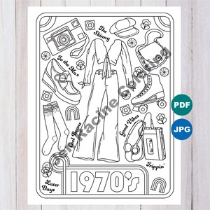 1970's – the Me Decade Coloring Pages, Set of 2 Digital Download - Etsy