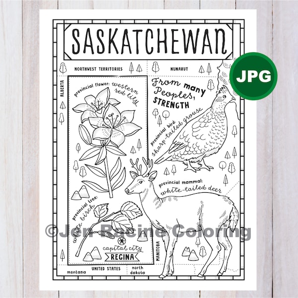 Saskatchewan Drawing - Etsy Canada