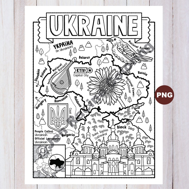 Ukrainian Coloring - Etsy UK