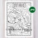 Ontario Coloring Page, Canada, Province, Provincial Map, Wildlife ...