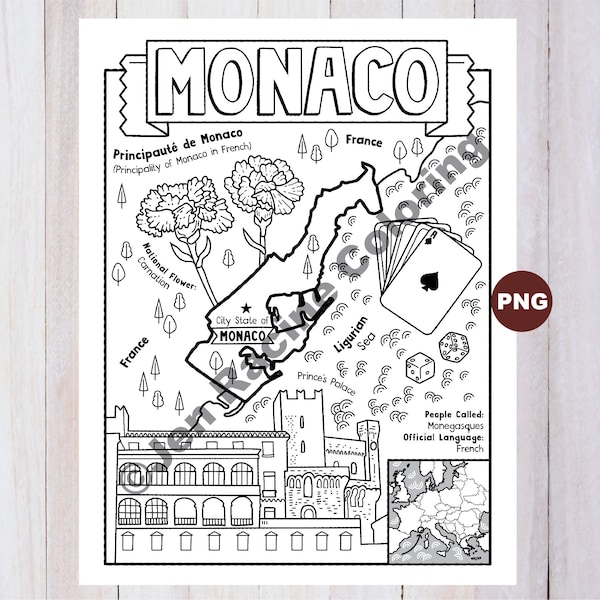 Monaco Drawing - Etsy UK
