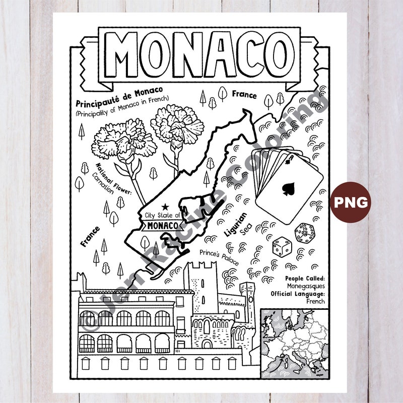 Monaco Drawing - Etsy UK