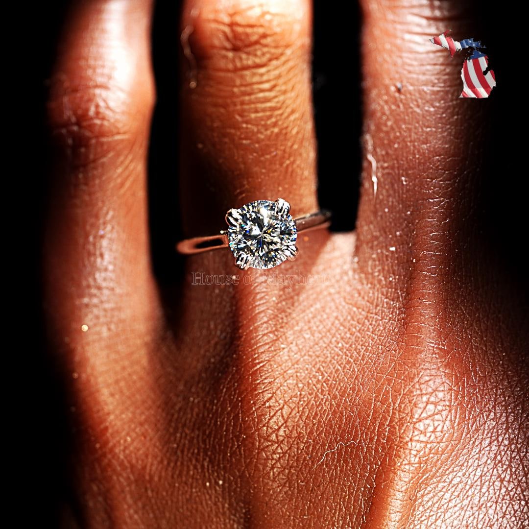 Sakura Cut, D Color, VVS1 Certified Moissanite, in 925 Sterling Silver ...