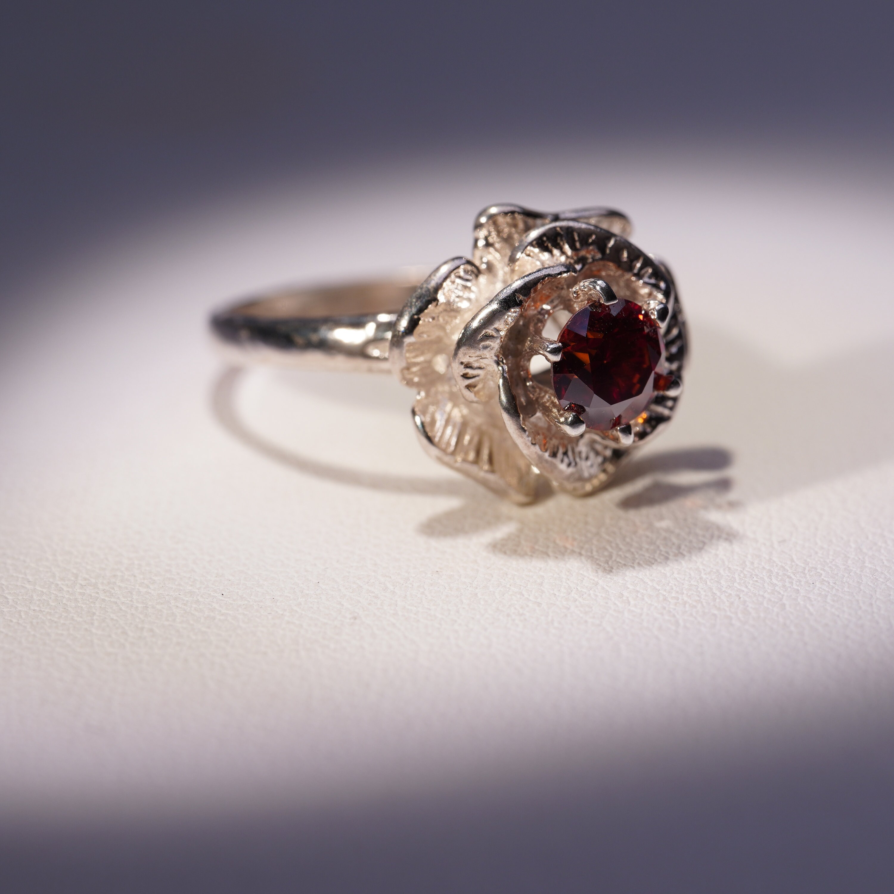 6mm/.8 Carat Red Moissanite Solitaire in 925 Silver Rose | Etsy