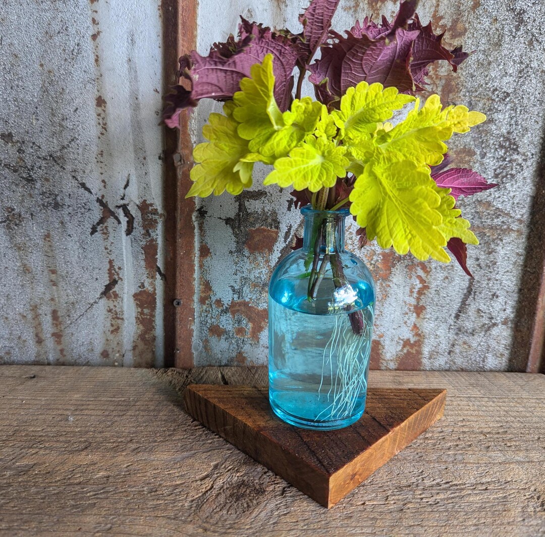 Cute Triangle Barn Wood Plant Stands/plant Coaster/recycled Wood/table ...