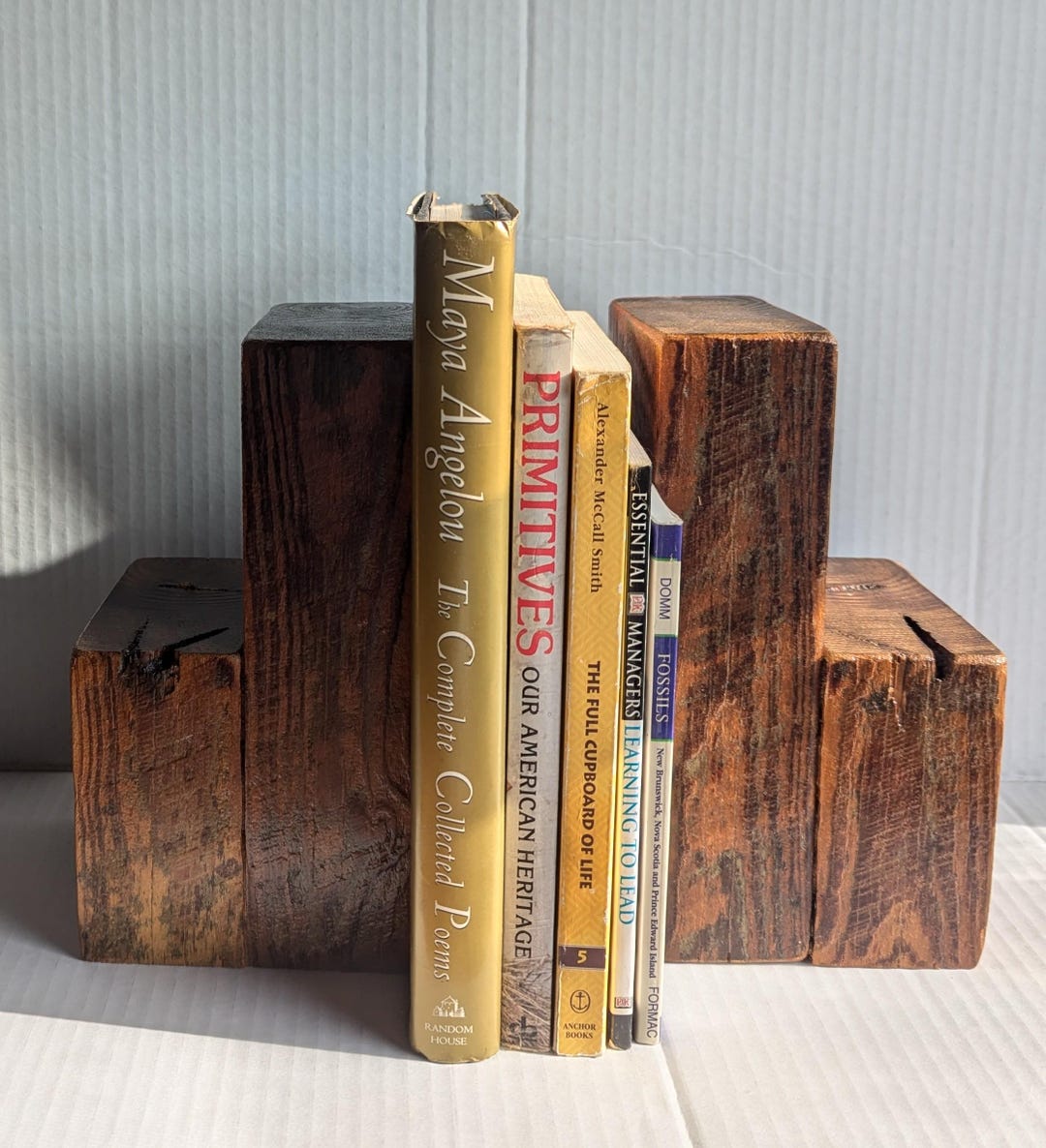 Rustic Hand-crafted Barn Wood Bookends/80 YO Authentic Barn Wood ...