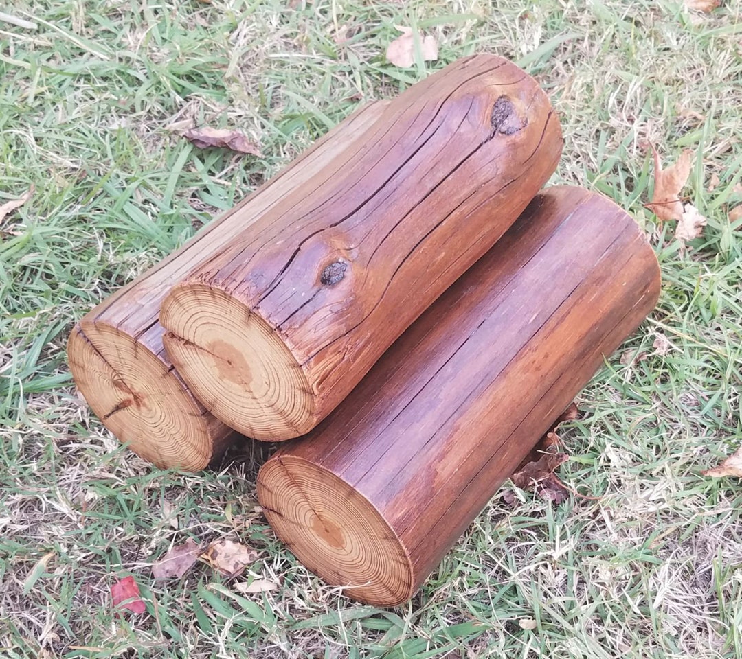 Barn Wood Tier Pole Logs/vintage Barn Logs/set of (3) Decorative Barn Logs/rustic Yule Logs ...