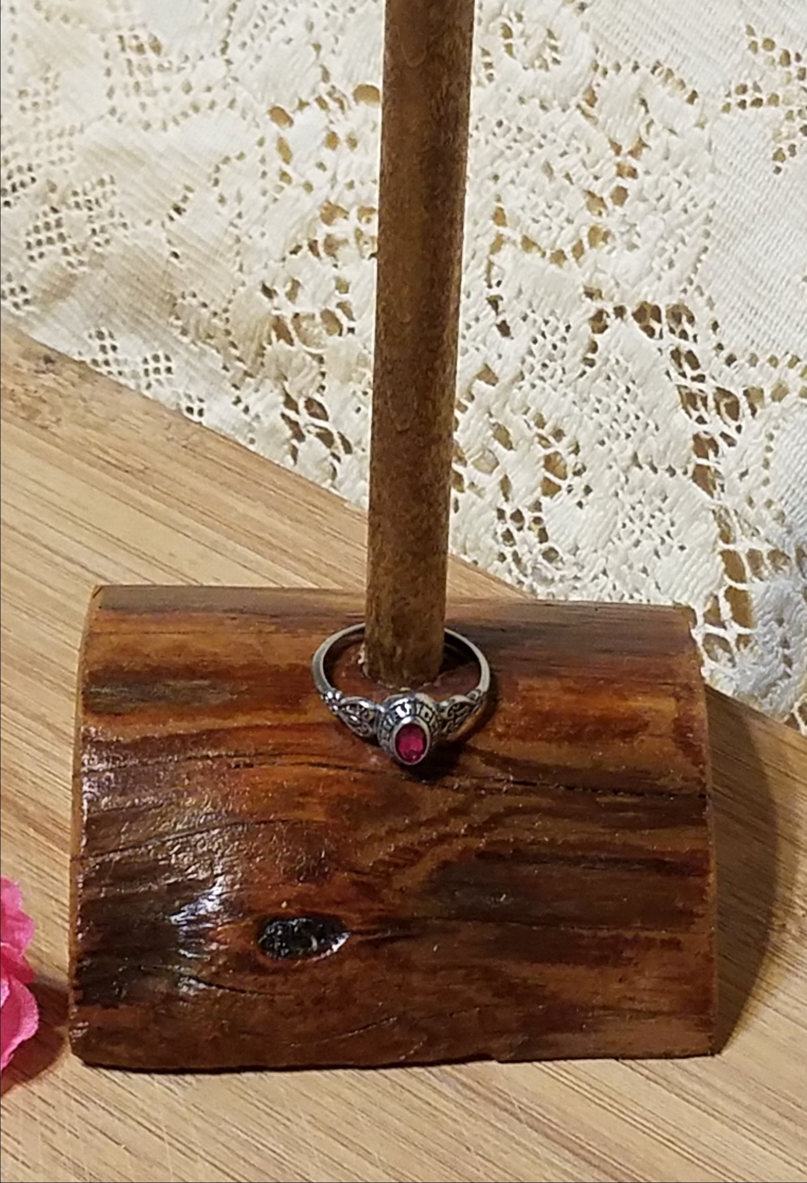 Barn Wood Ring Holder/display From Barn Tier Pole Logs | Etsy