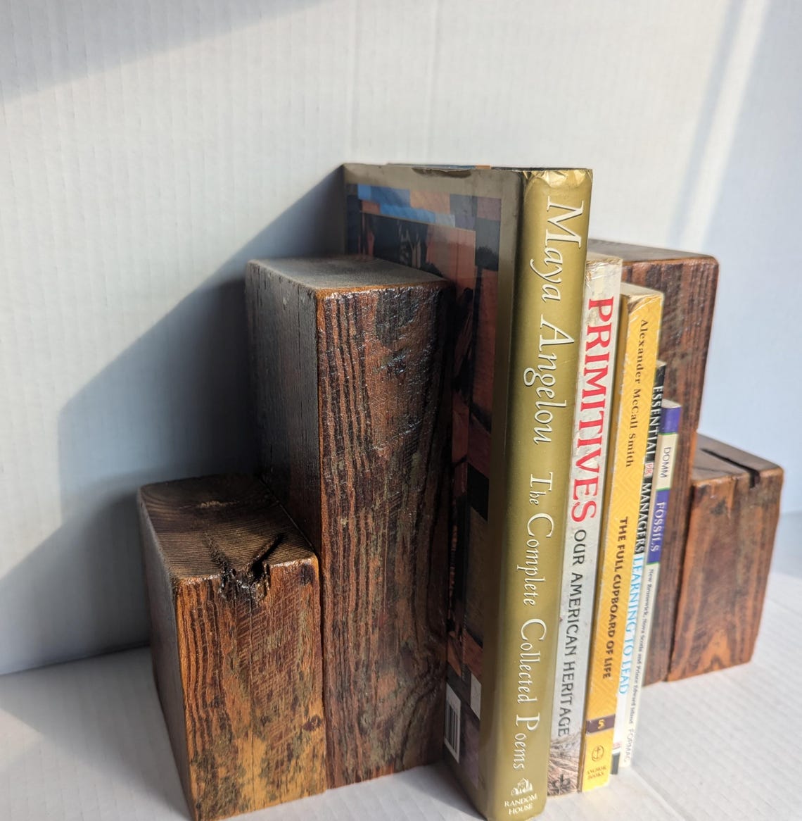 Rustic Hand-crafted Barn Wood Bookends/80 YO Authentic Barn Wood ...