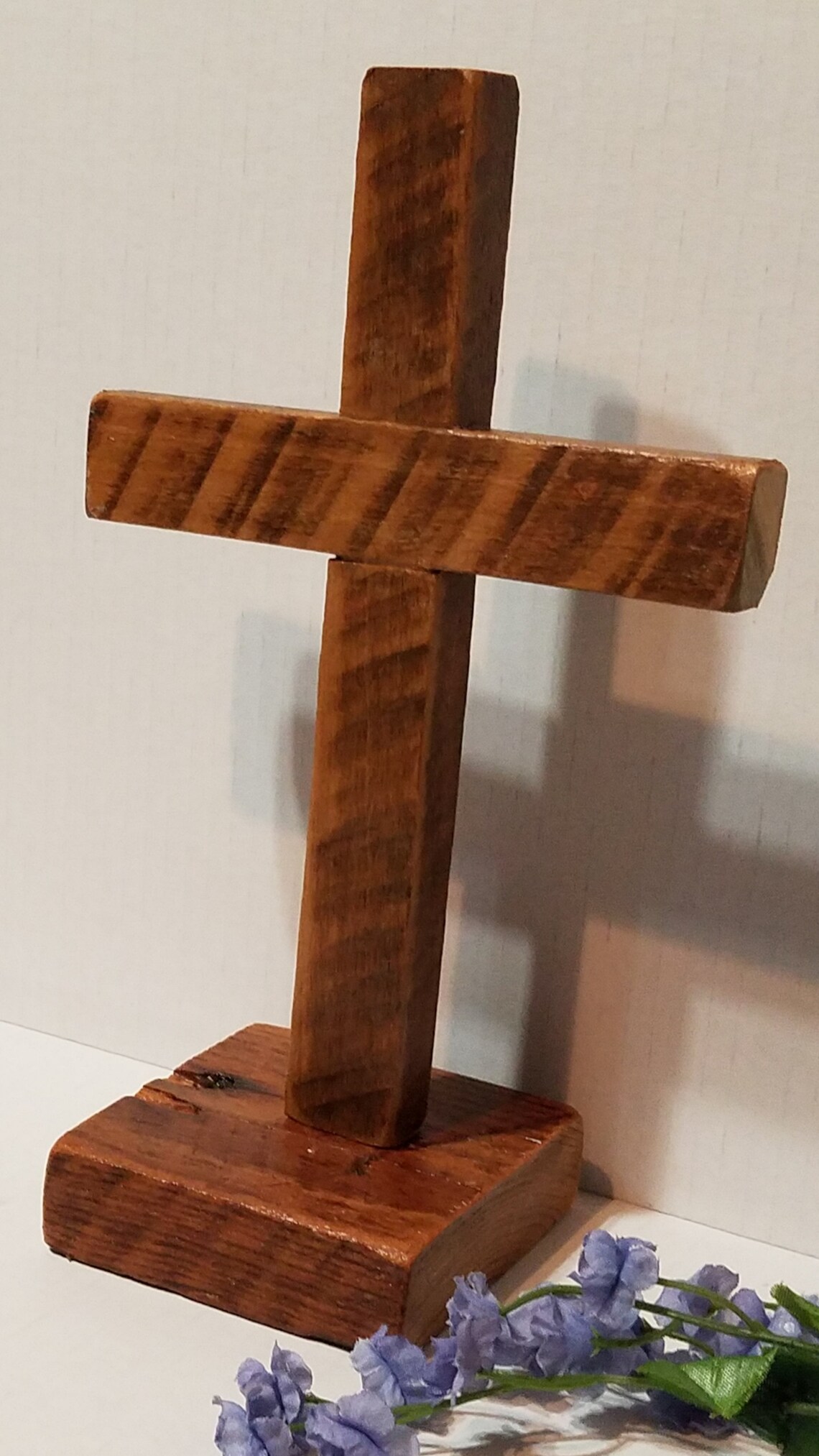 Beautiful Christian Cross Crafted From Barn Wood on Barn Wood Base ...
