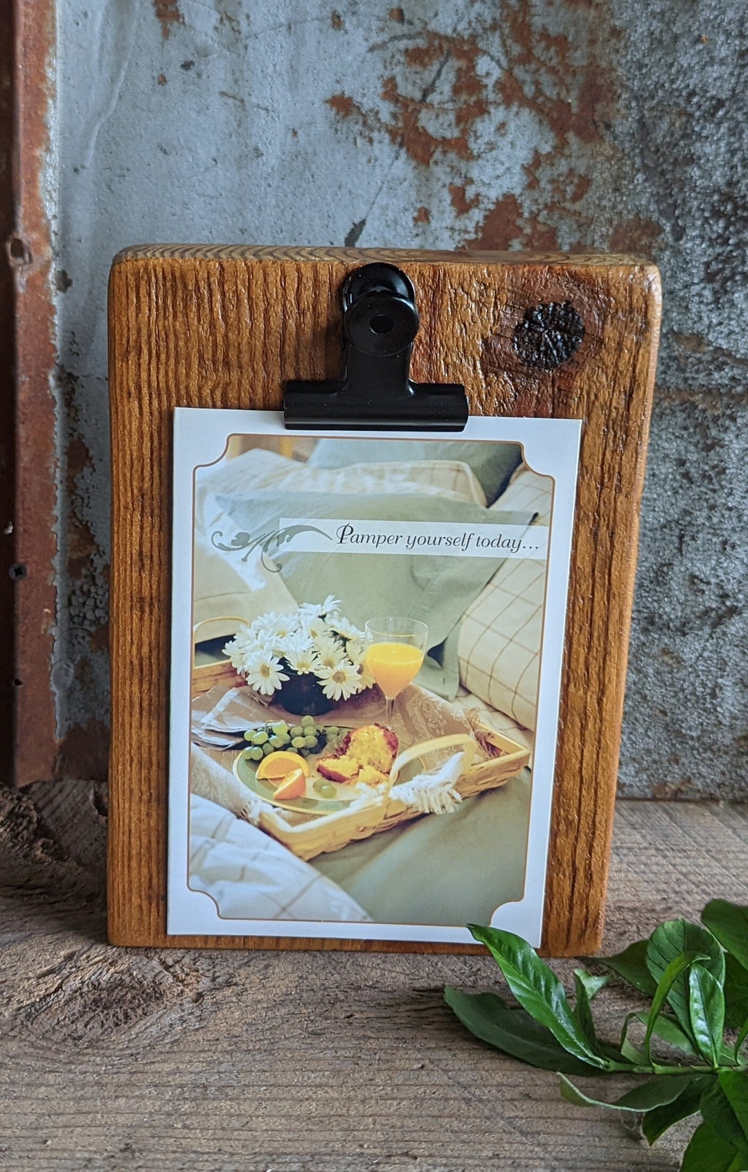 Barn Wood Photo Holder/frame/card Holder/free Standing Photo Frame Both ...