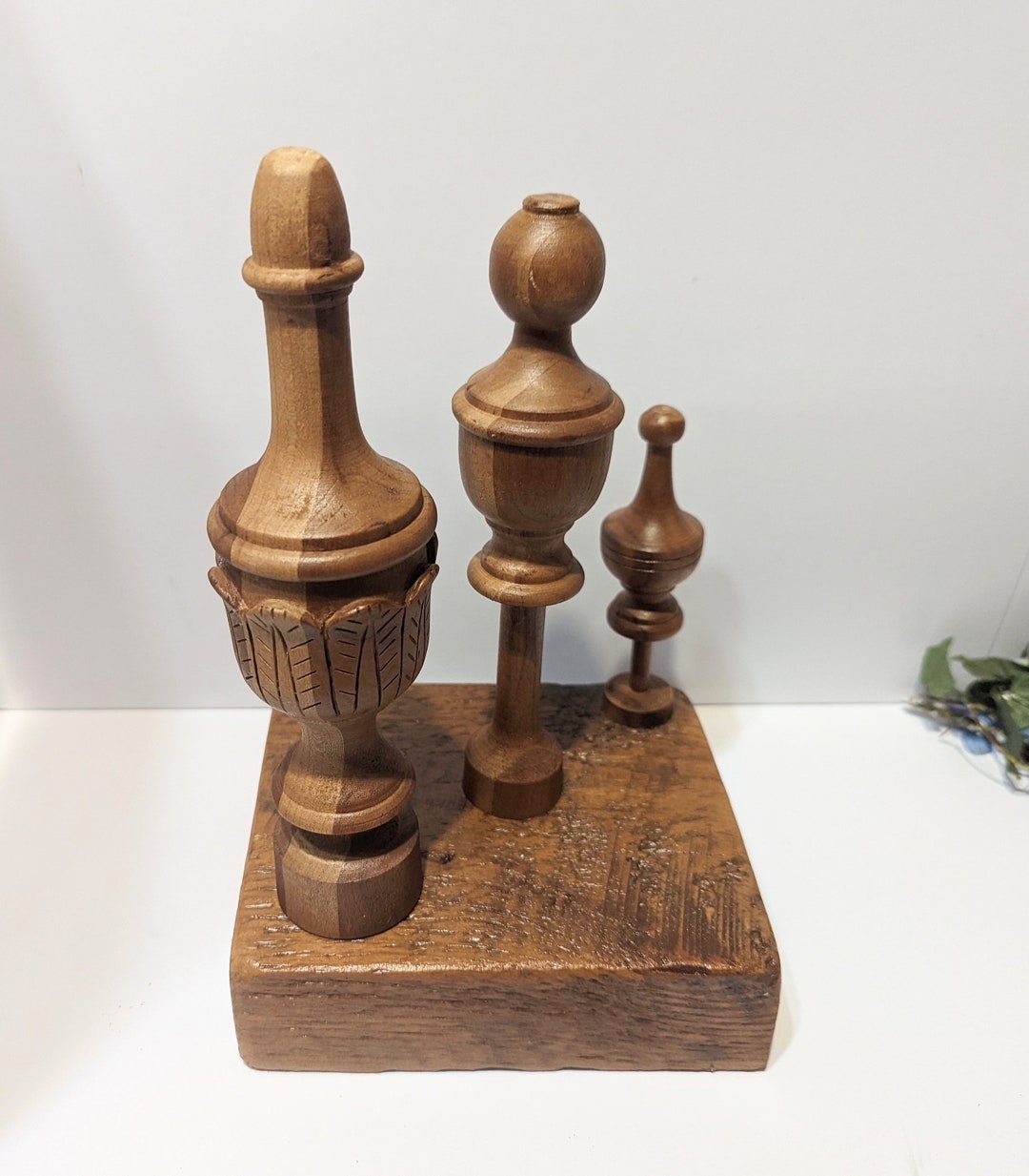 Beautiful Finial Art "finial Family", Lovely Vintage Wood Finials on ...