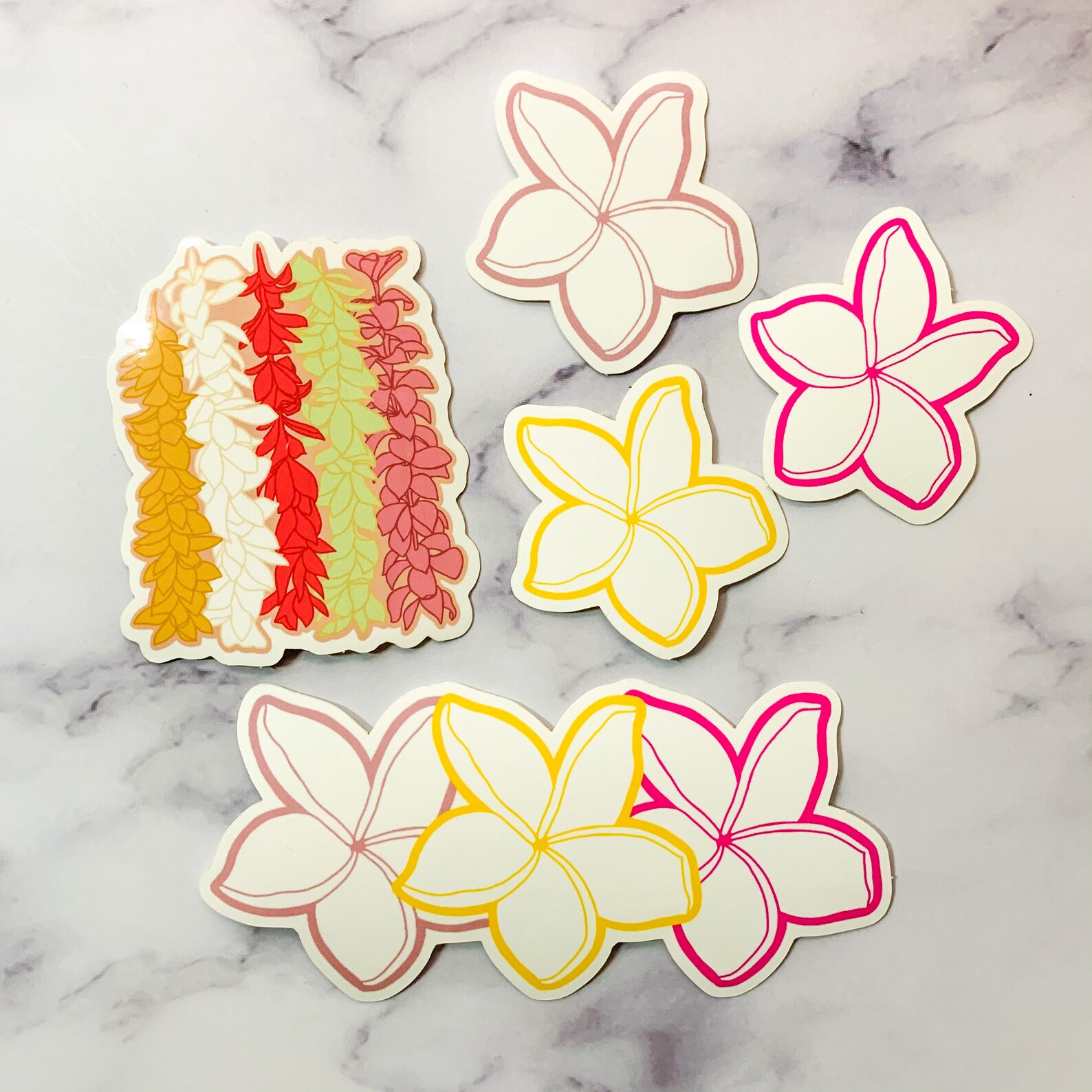 DA PUA PACK Stickers Plumeria Flowers Stickers Plumeria | Etsy