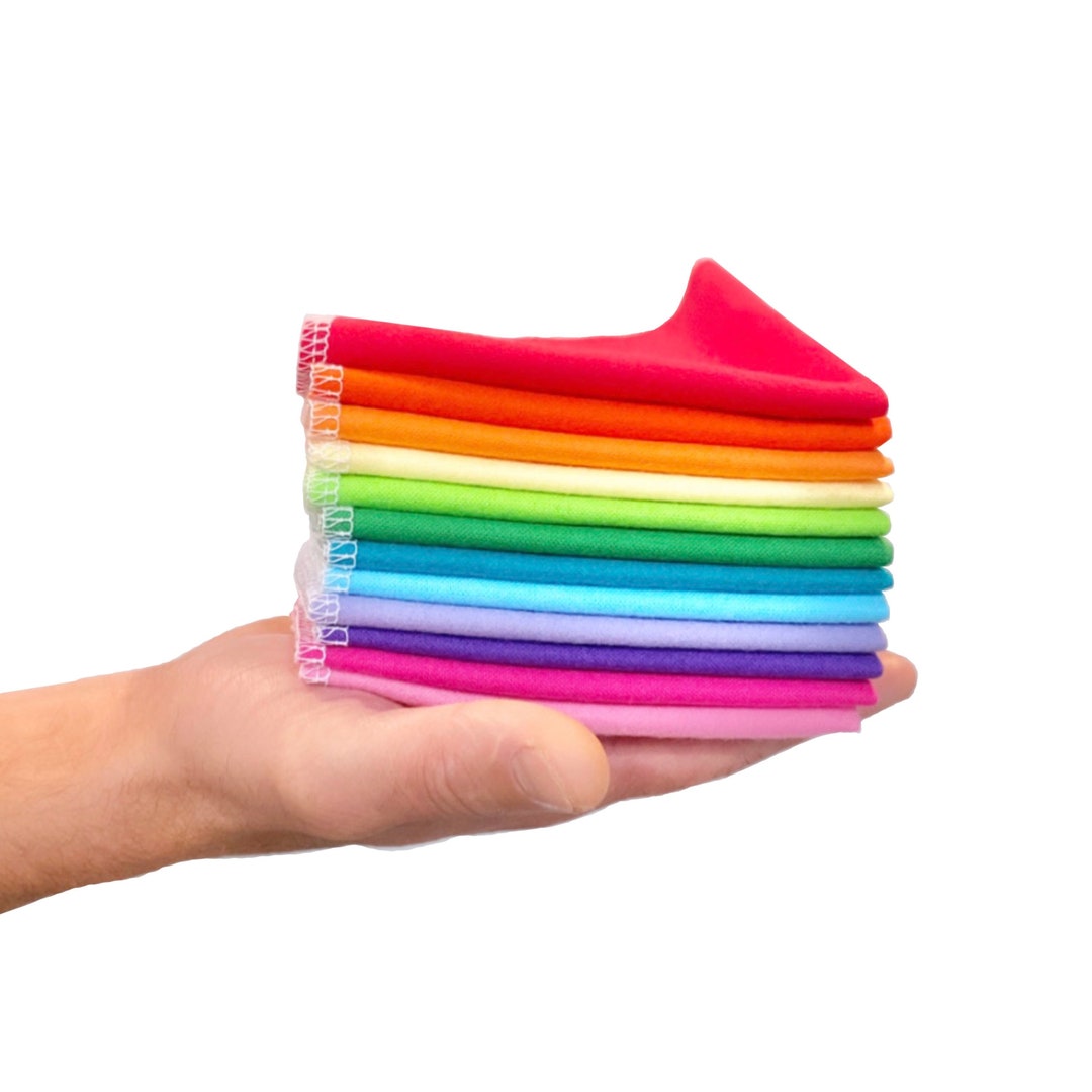 Reusable Paper Towels--rainbow Solids--12 or 24 Count--porter Lee's - Etsy