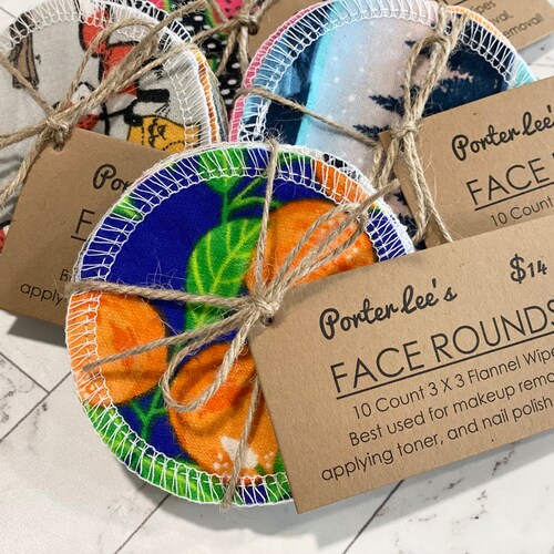 Reusable 3 Face Roundsset of 10 Assorted Printcotton | Etsy