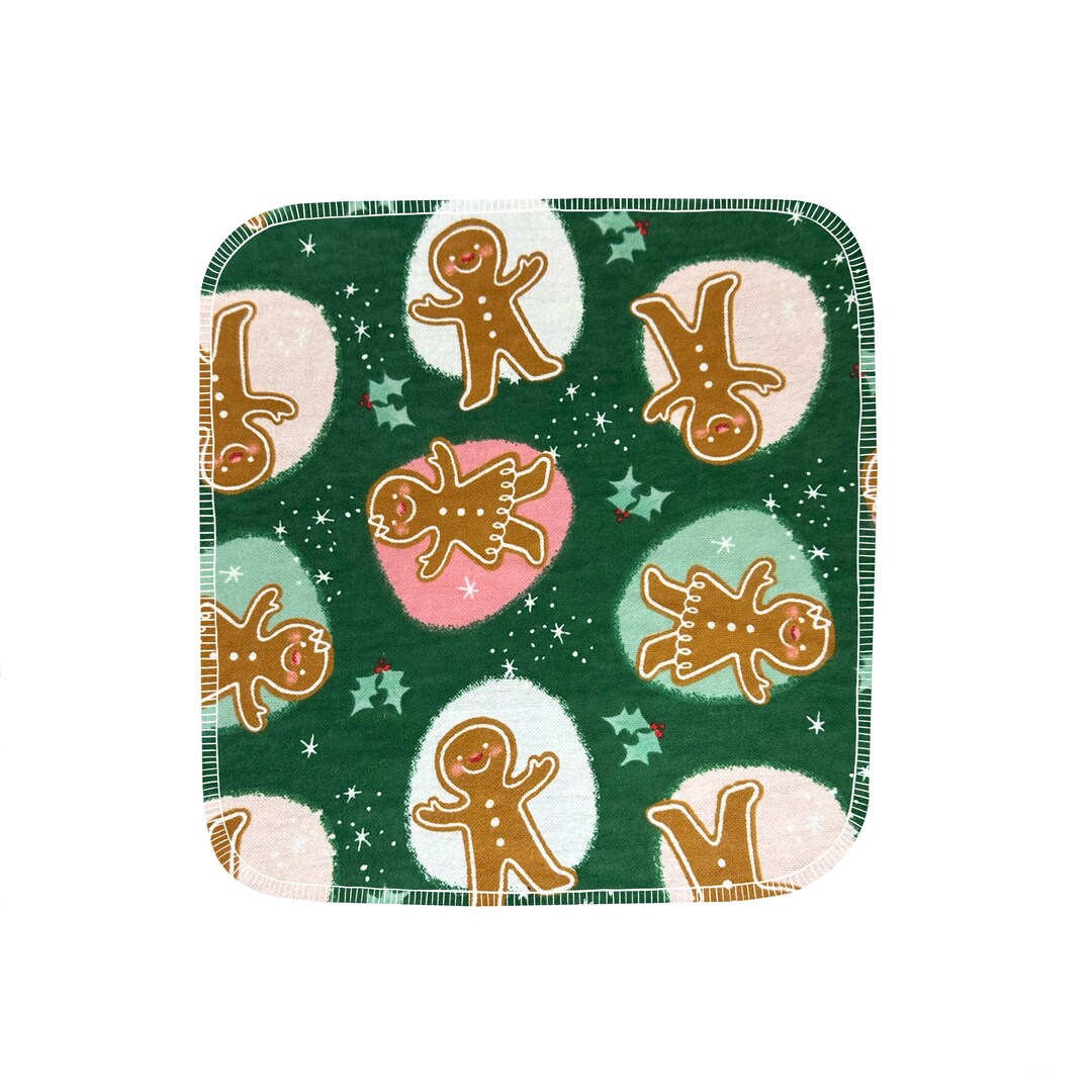 Reusable Paper Towels--24 Count--gingerbread on Green--porter Lee's - Etsy