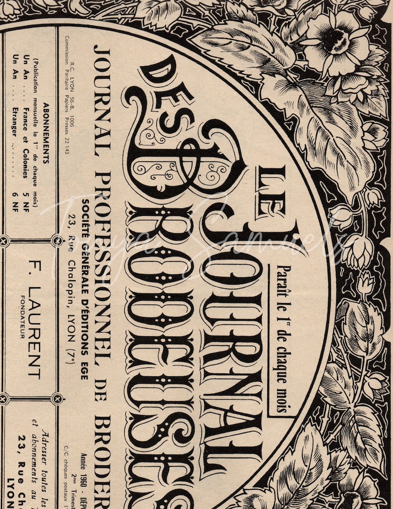 Vintage French Digital Papers - Etsy