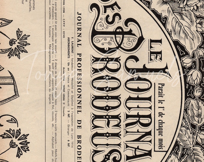 Vintage French Digital Papers - Etsy