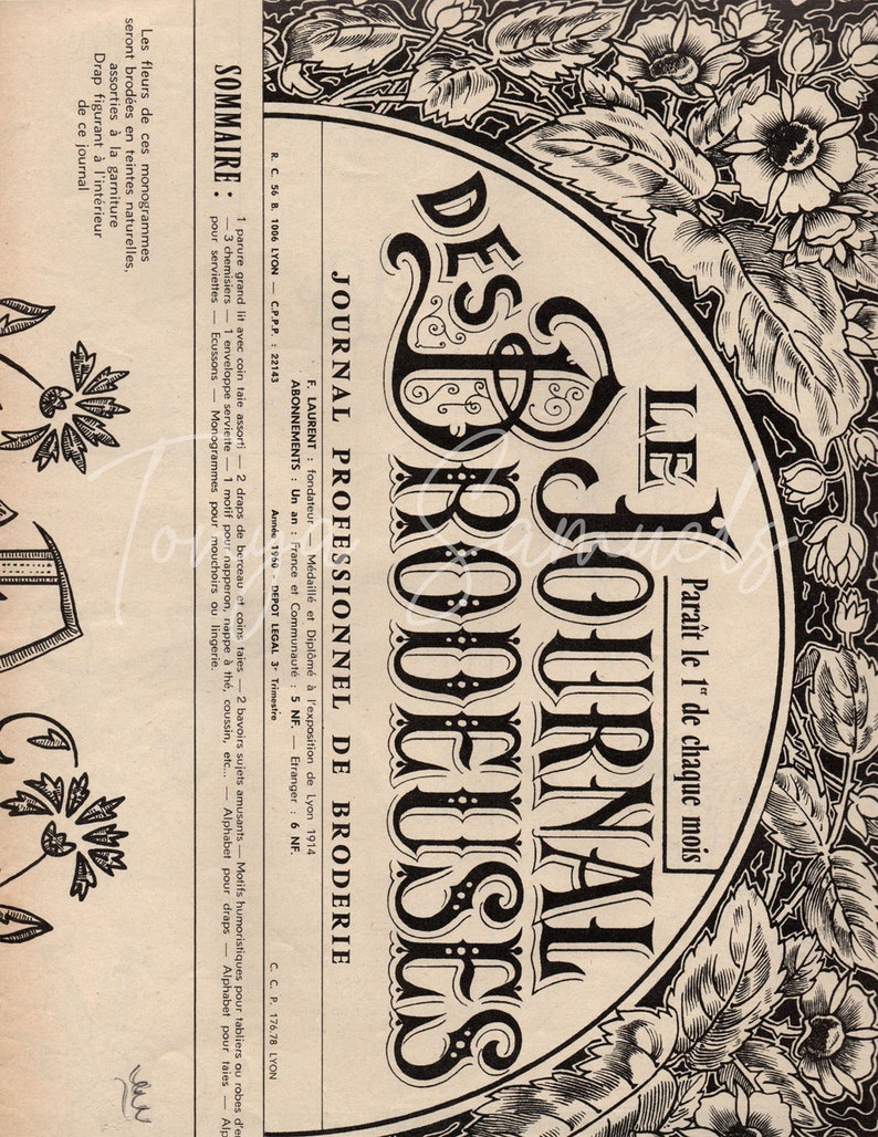 Vintage French Digital Papers - Etsy