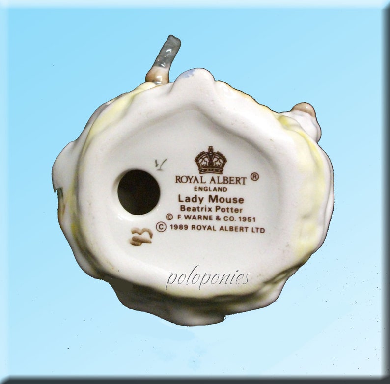 BEATRIX POTTER Lady Mouse Figurine Royal Albert Backstamp - Etsy