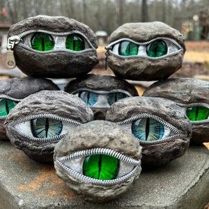 Teeth Rocks Pierced Tongue Smiling Zipper Teeth Concrete Yard Art - Etsy