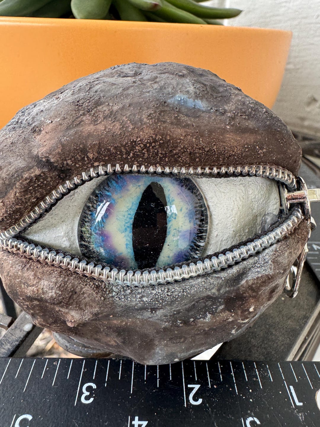 Dragon Eye Rock Zipper Glow Eye Oddity Hand Painted Glass Eye - Etsy