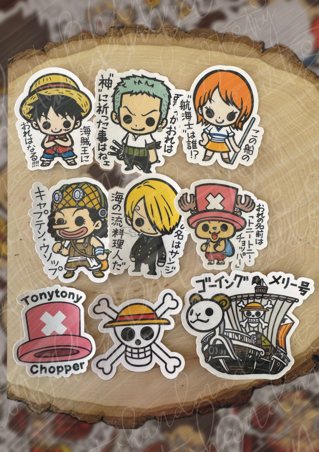 Straw Hat Anime Sticker, Anime Merch ,anime Pirate Stickers, Demon ...