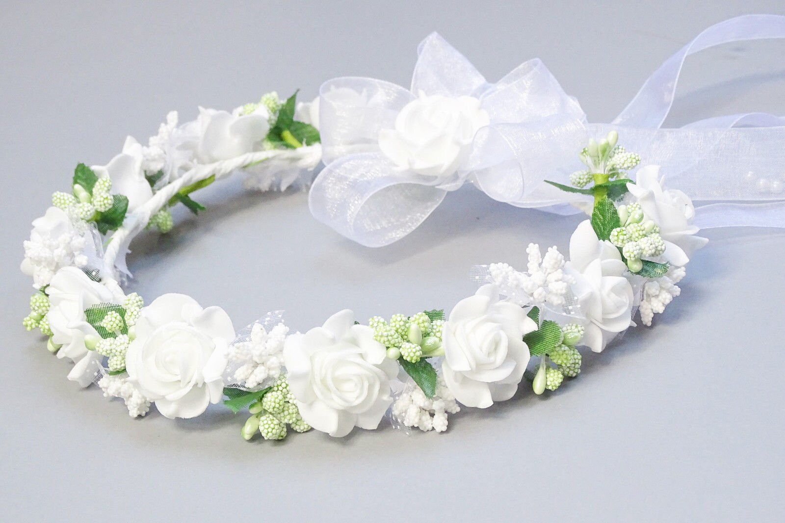 White Flower Crown White Floral Crown White Flower Headband - Etsy