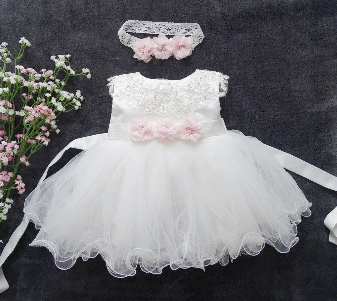 Baptism Dress Girl Baby, Party Dress Christening Dress Ivory, Baby ...