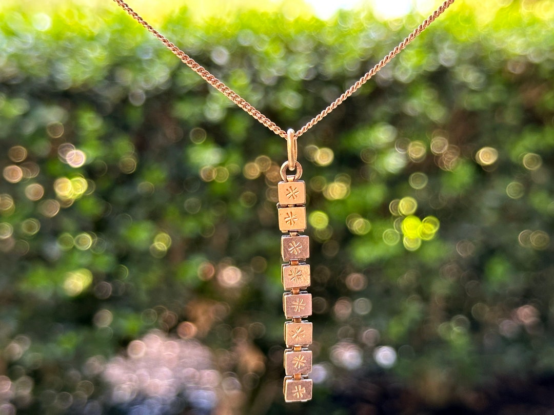 Antique Victorian Simple Book Chain Link Charm With Gold Filled Chain ...