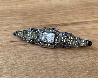 Vintage Judith Jack Marcasite and Sterling Silver Brooch - Etsy