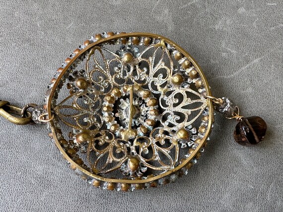 Antique Victorian repurposed large brass brooch paire… - Gem