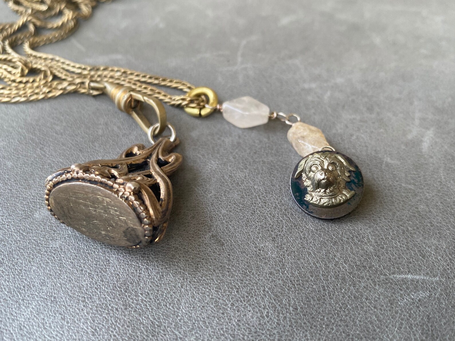 Antique Victorian 50 Lorgnette Chain Necklace With Dog - Etsy