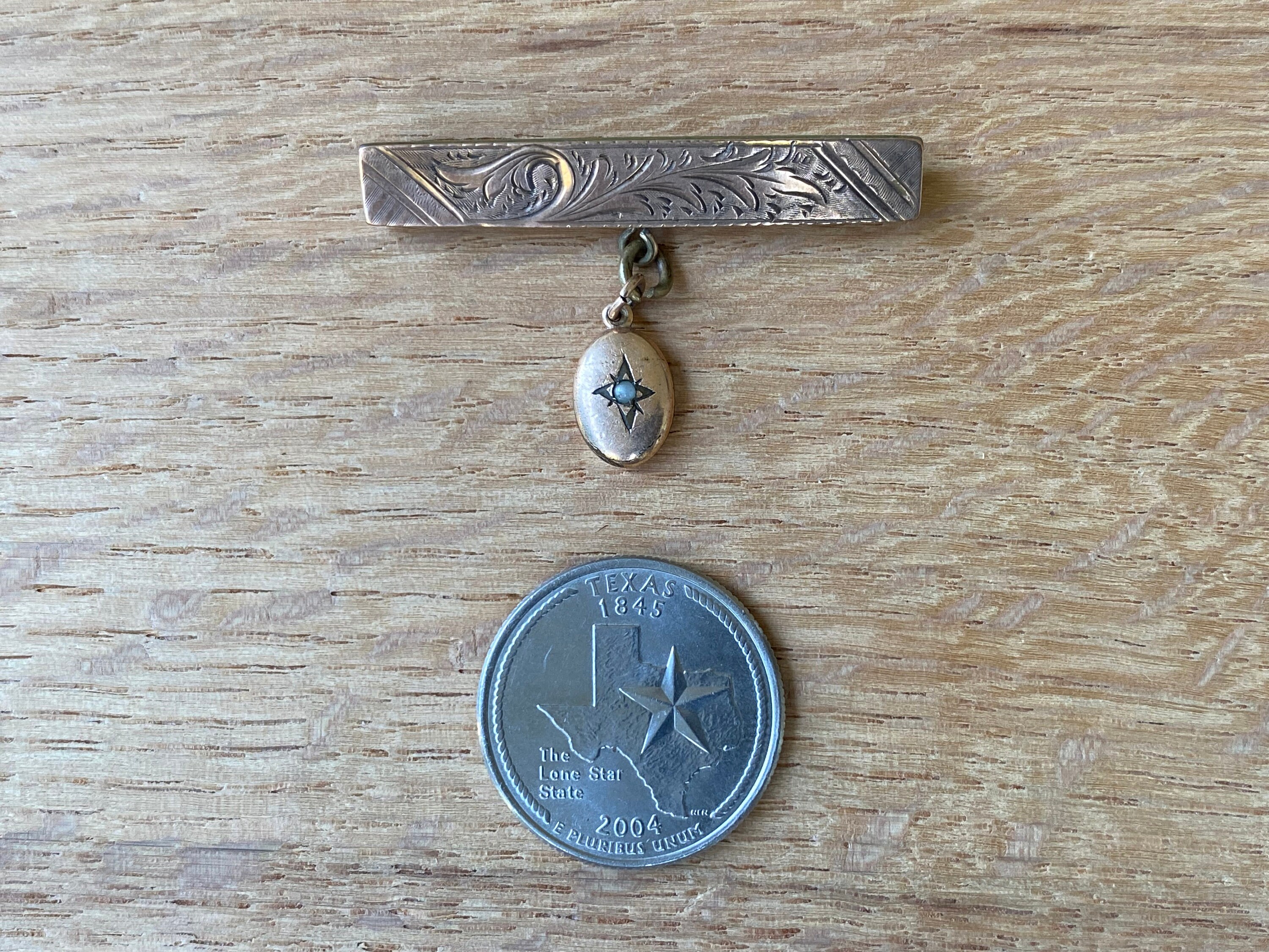Antique Victorian Engraved Unique Bar Pin Brooch With Oval Charm - Etsy