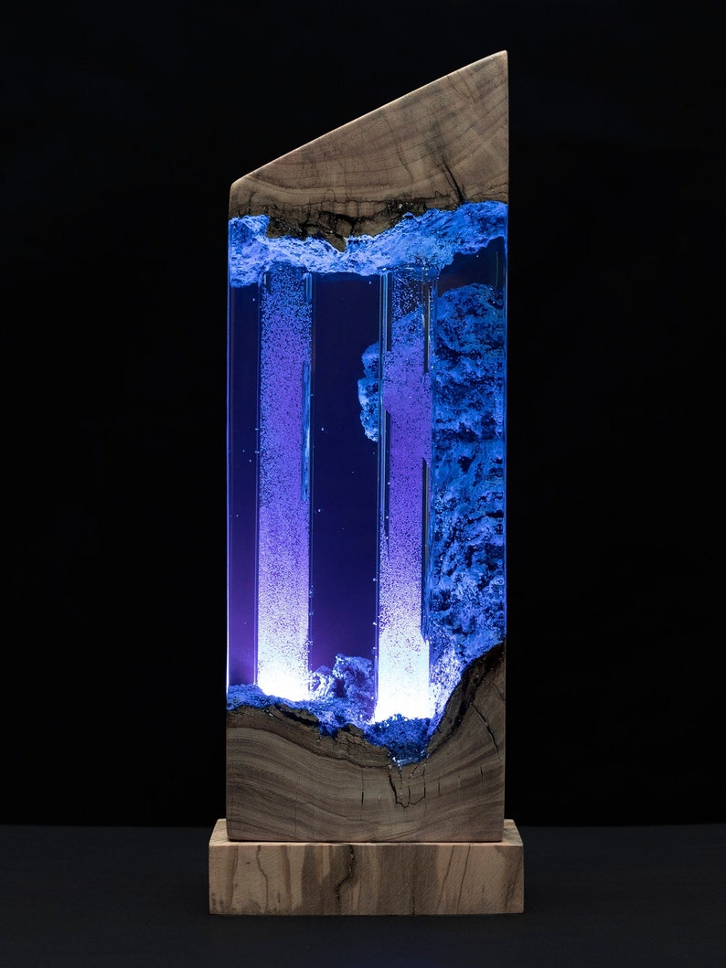 Handmade Resin Art by Dadaatolye Wood Carving Decor Ocean - Etsy