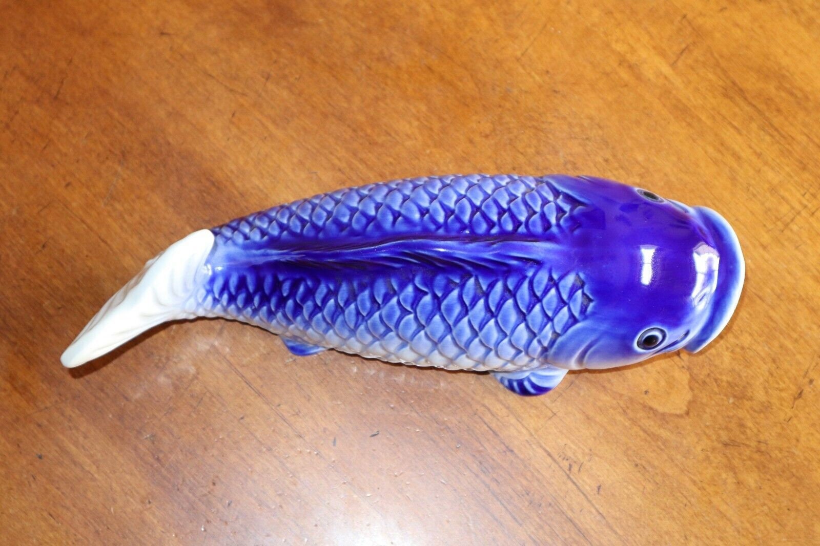 Vintage Ceramic Koi Carp Fish Wall Pocket Vase Japan Blue White 9.5 - Etsy