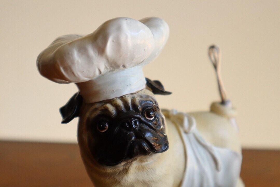 Westland Giftware PUGNACIOUS Pug CHEF Baker Figure Whisk Tail Small ...