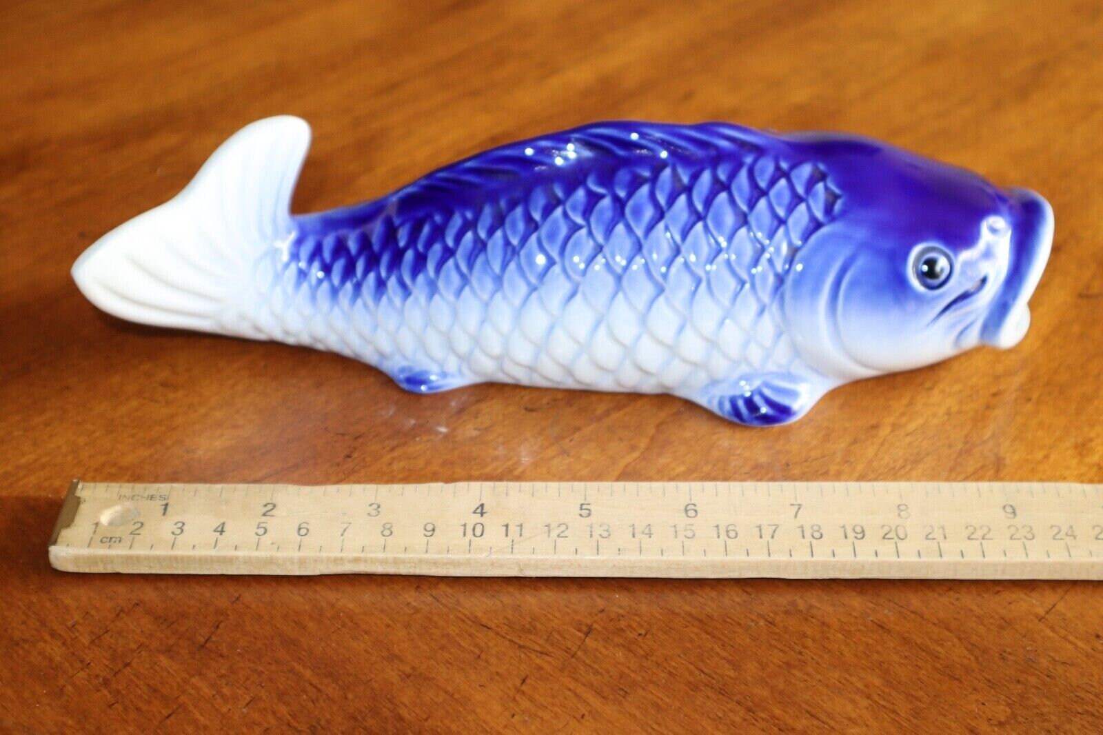 Vintage Ceramic Koi Carp Fish Wall Pocket Vase Japan Blue White 9.5 - Etsy