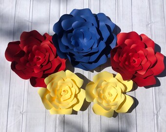 Blue paper flowers | Etsy