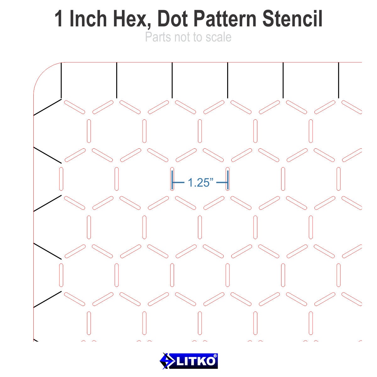 LITKO 1.25-inch Hex Grid Stencil Edge Pattern - Etsy