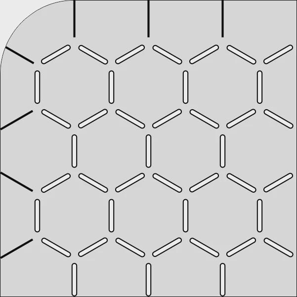 LITKO Hex Grid Stencil | 1 to 4-inch Hexagon | Reusable Hexagon Stencil ...
