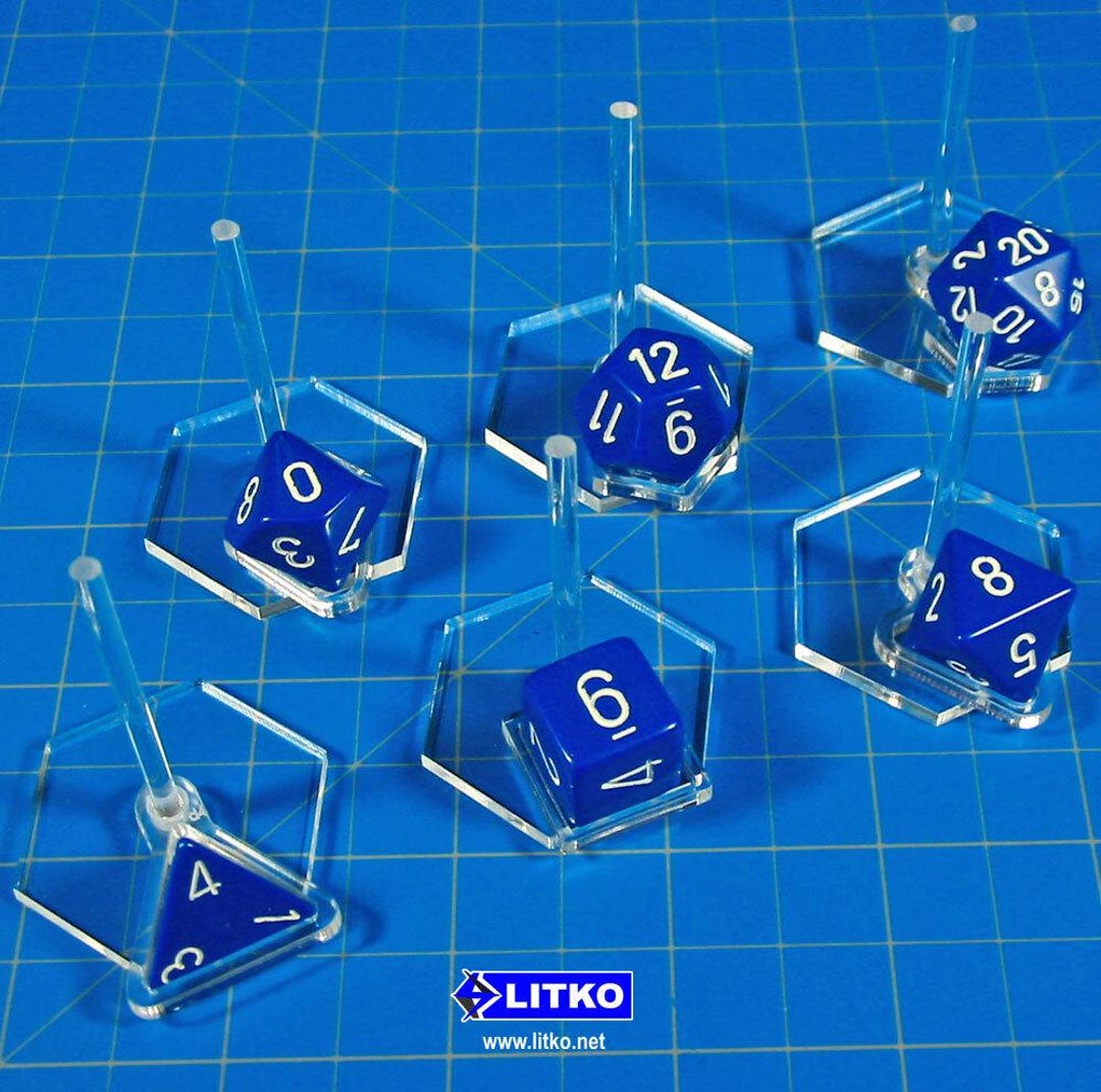 LITKO Polyhedral Dice Flight Stand Dice Trays | D4 D8 D10 D12 D20 ...