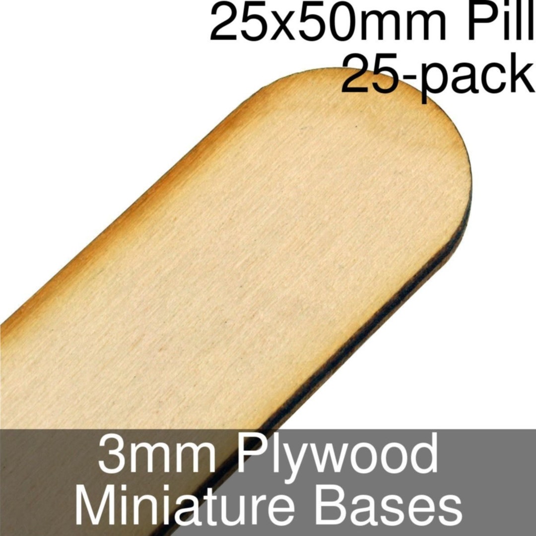 Miniature Bases, Pill, 25x50mm, 3mm Plywood 25 - Etsy Österreich