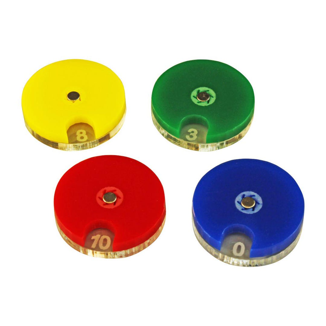 LITKO 0–10 Combat Dials | 1-inch Round Status Tracker | 4 Colors | RPG ...