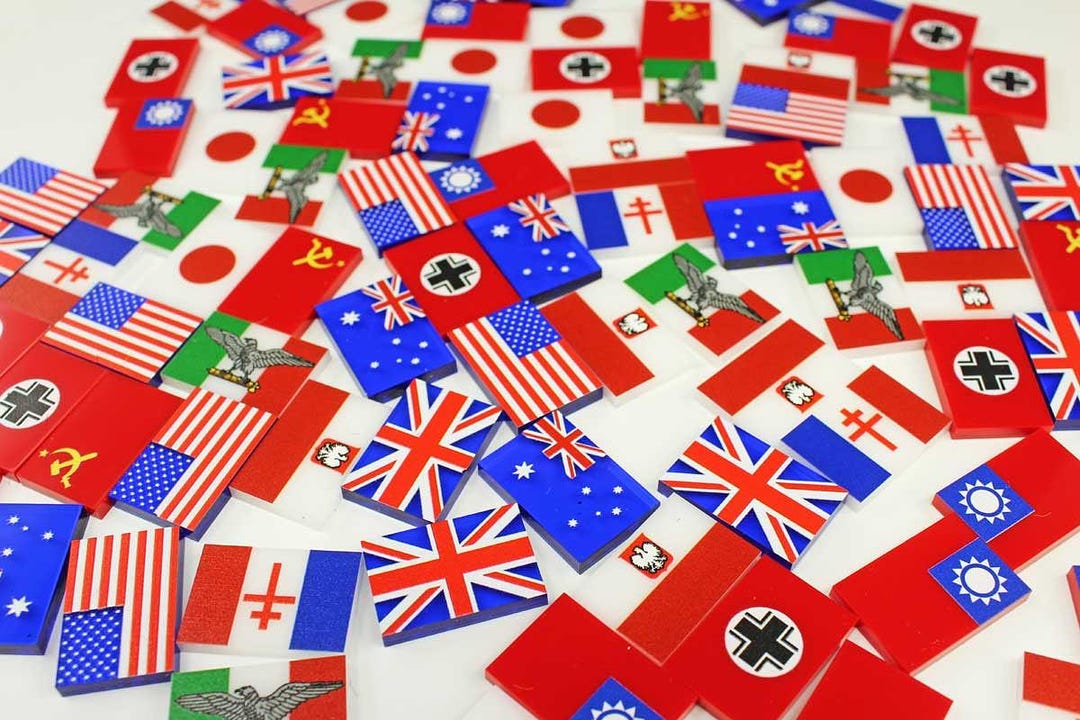 LITKO World War II National Flag Tokens | WWII Flags | Campaign ...