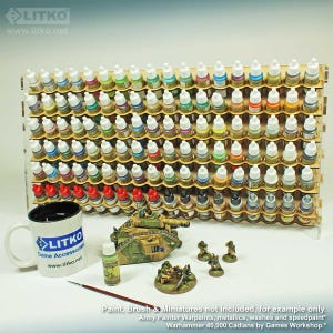 LITKO Acrylic Hobby Paint Storage Rack | 17ml & 18ml Dropper Bottles ...