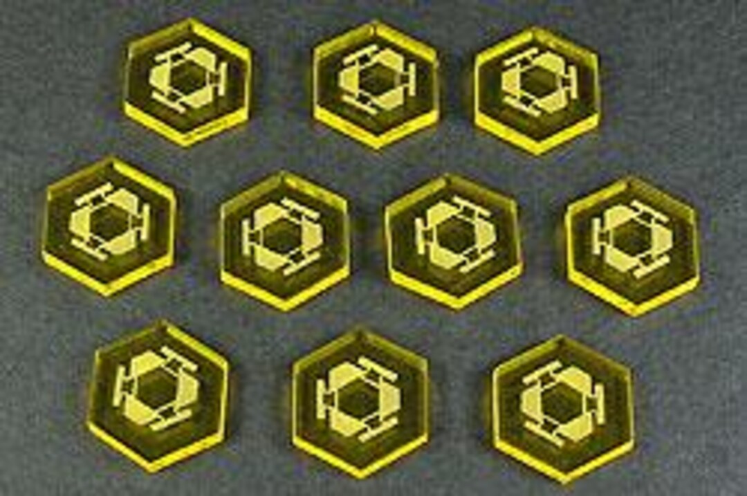 LITKO Space Mine Tokens, Transparent Yellow (10) - Etsy