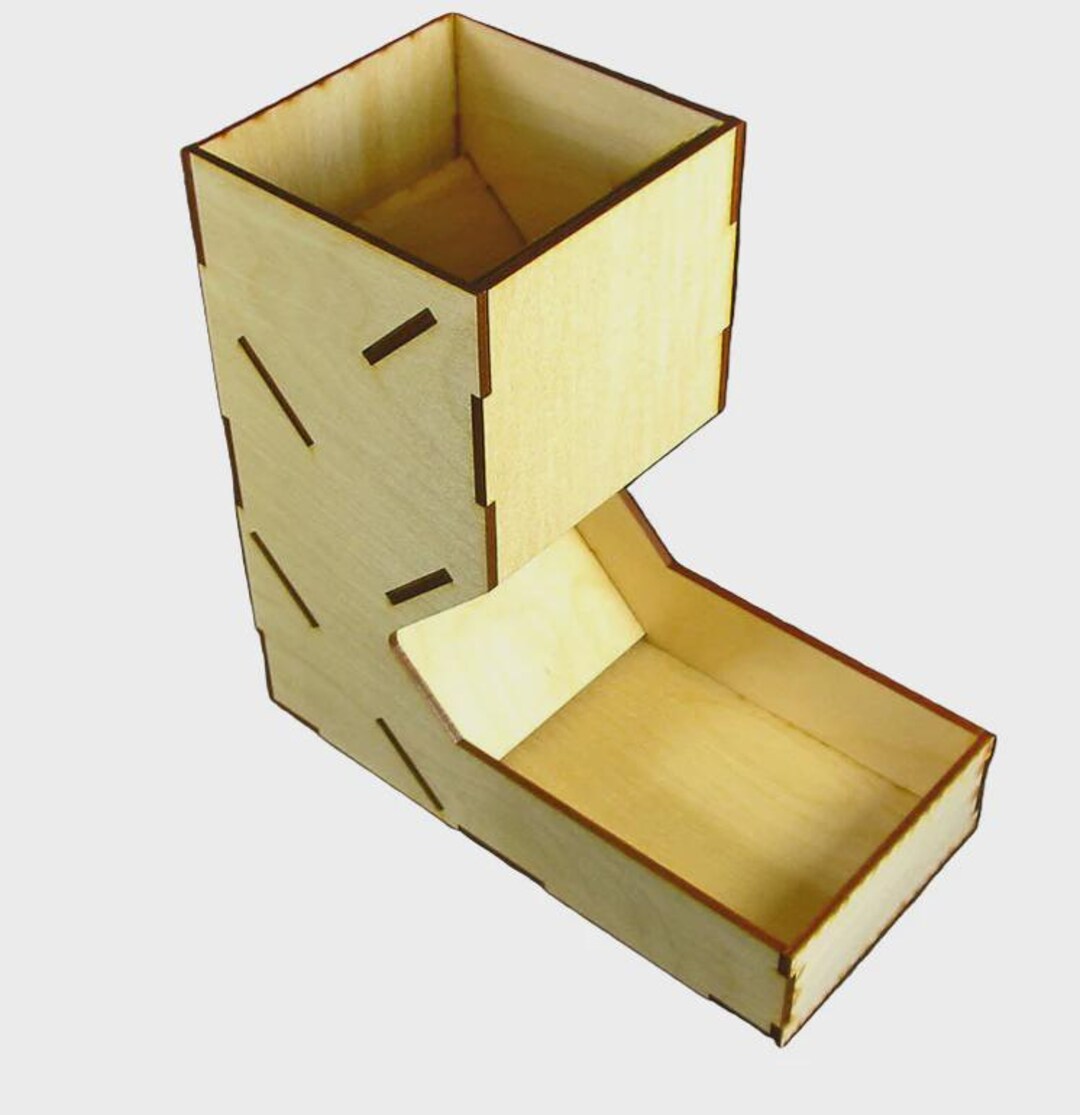 LITKO Big Damn Dice Tower | 3mm Plywood Dice Boot | Wooden Dice Roller ...
