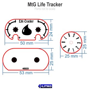 LITKO Blue Life Tracker Dial Compatible With Mtg, Translucent Blue - Etsy