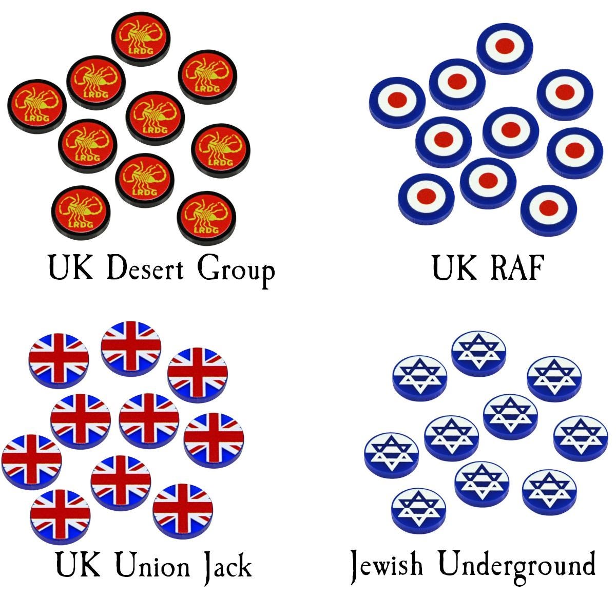 LITKO WWII Army Tokens | Faction & Unit Markers | Historical Wargame - Etsy